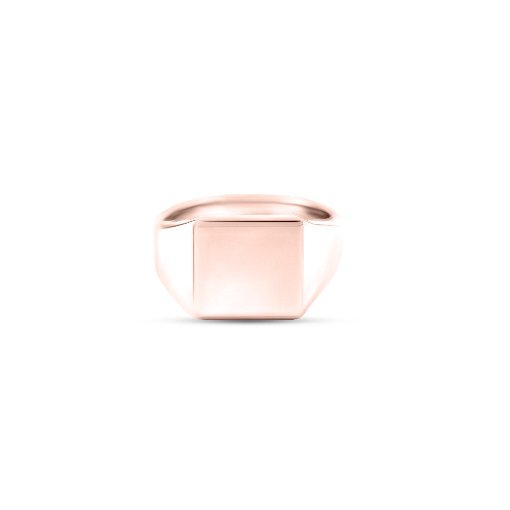 9ct Rose Gold Square Signet Ring - Anthony Paul Jewellery